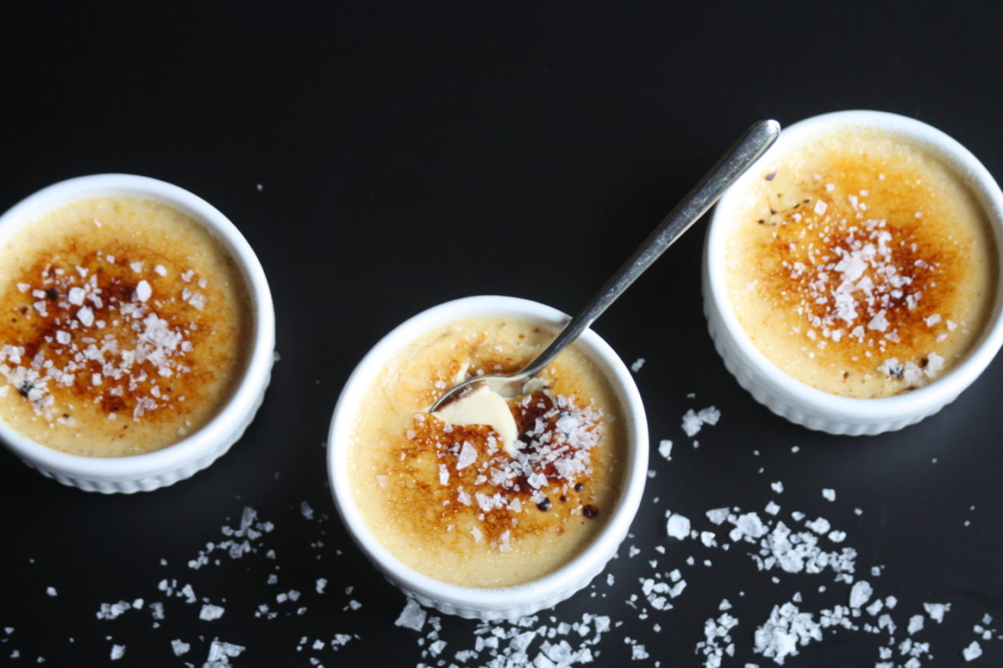 salted butterscotch creme brûlée - Adoring Kitchen