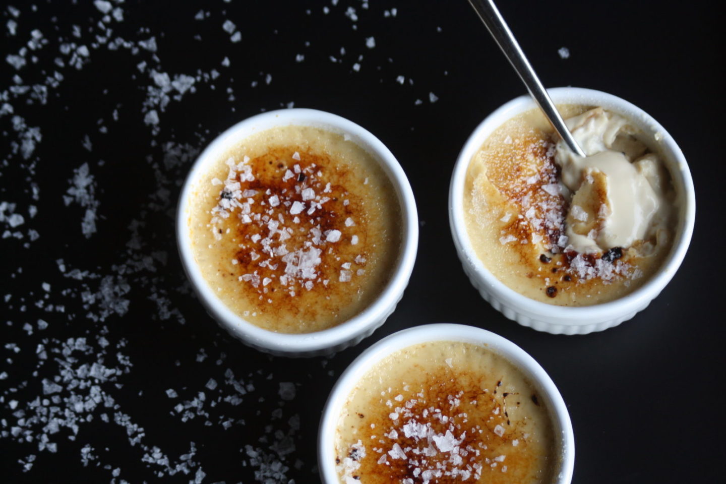 salted butterscotch creme brûlée - Adoring Kitchen