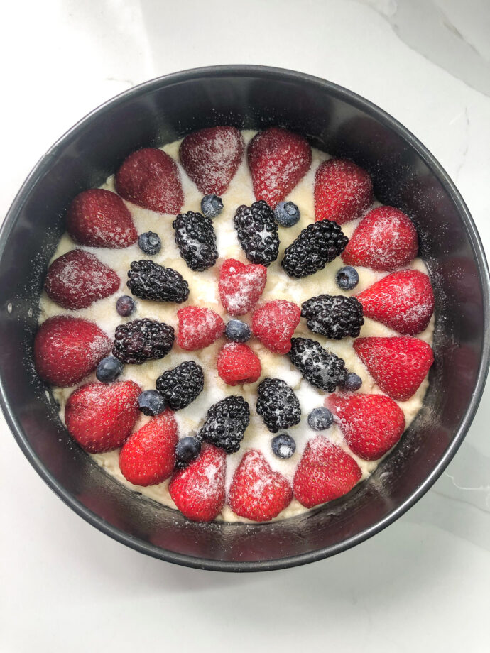 skinny buttermilk berry cake - Adoring Kitchen